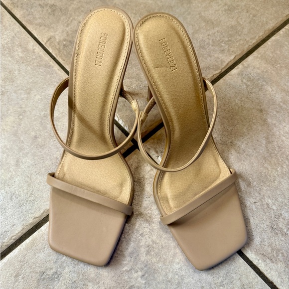 Forever 21 | Shoes | New Forever 2 Beige Strappy Heels | Poshmark